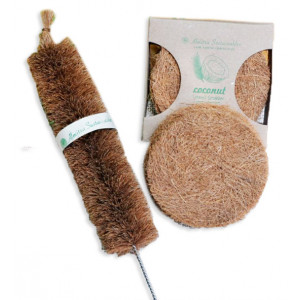 Coconut coir scrubber|Coir scrubber|Water bottle cleaner| Coconut coir ...